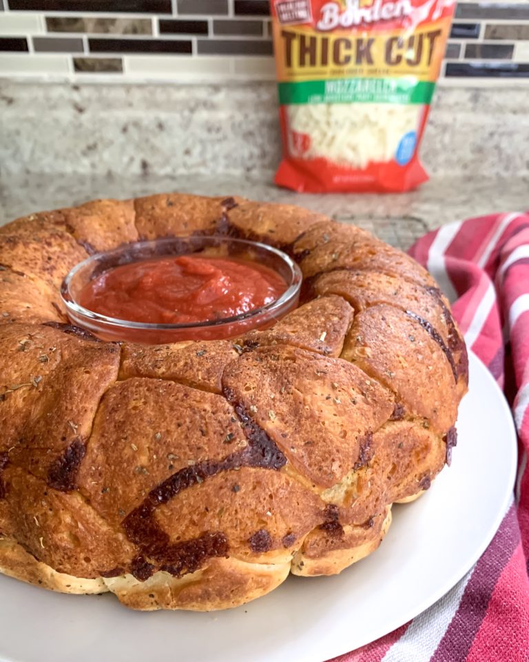 Cheesy Pull Apart Pizza Bread For Game Day